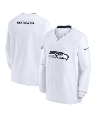 Nike Men's White Seattle Seahawks 2023/24 Sideline Repel V-Neck Long ...