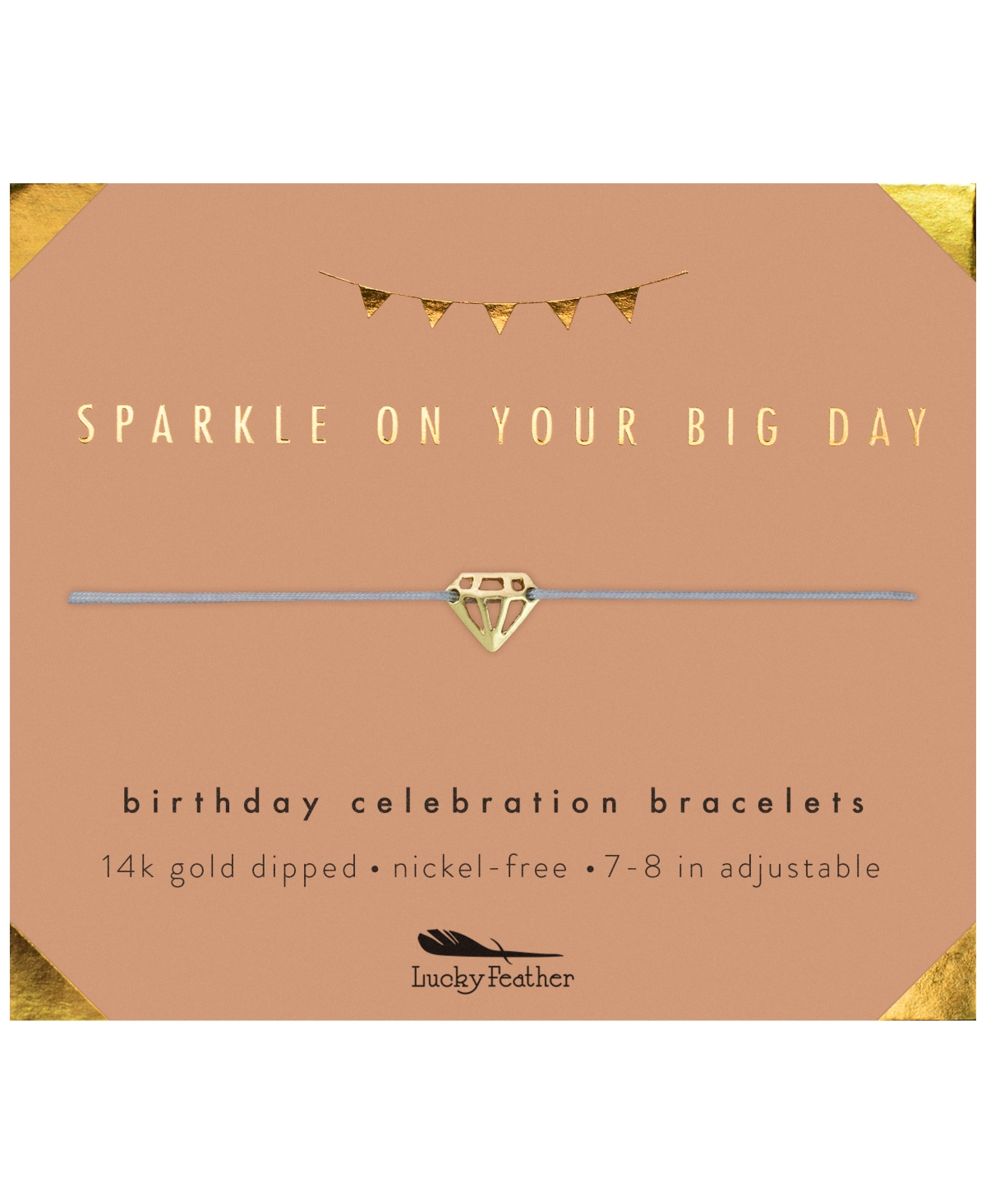 Click here for Lucky Feather Birthday Celebration Bracelet - Gold... prices