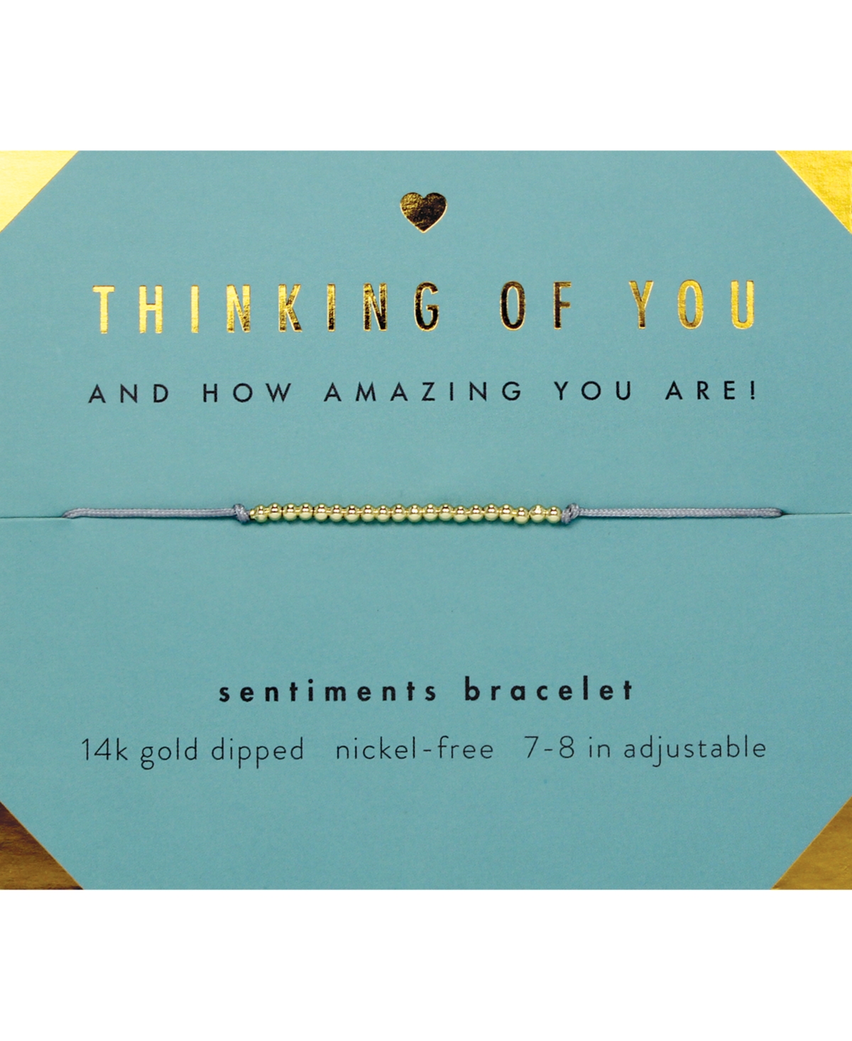 Click here for Lucky Feather Sentiments Bracelet - Gold - Thinkin... prices