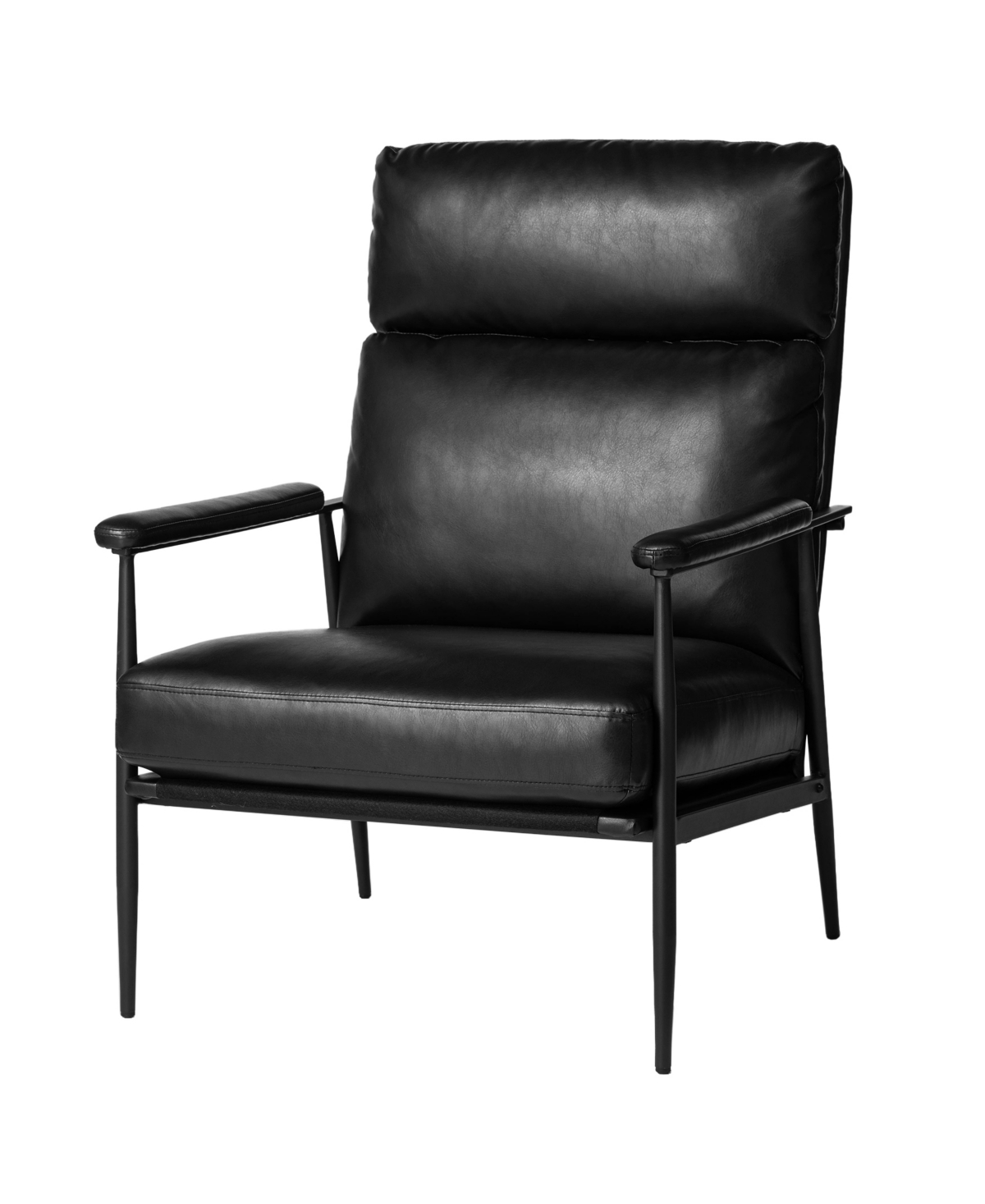 Click here for Glitzhome 39.5 Leatherette Mid-Century Modern Armc... prices