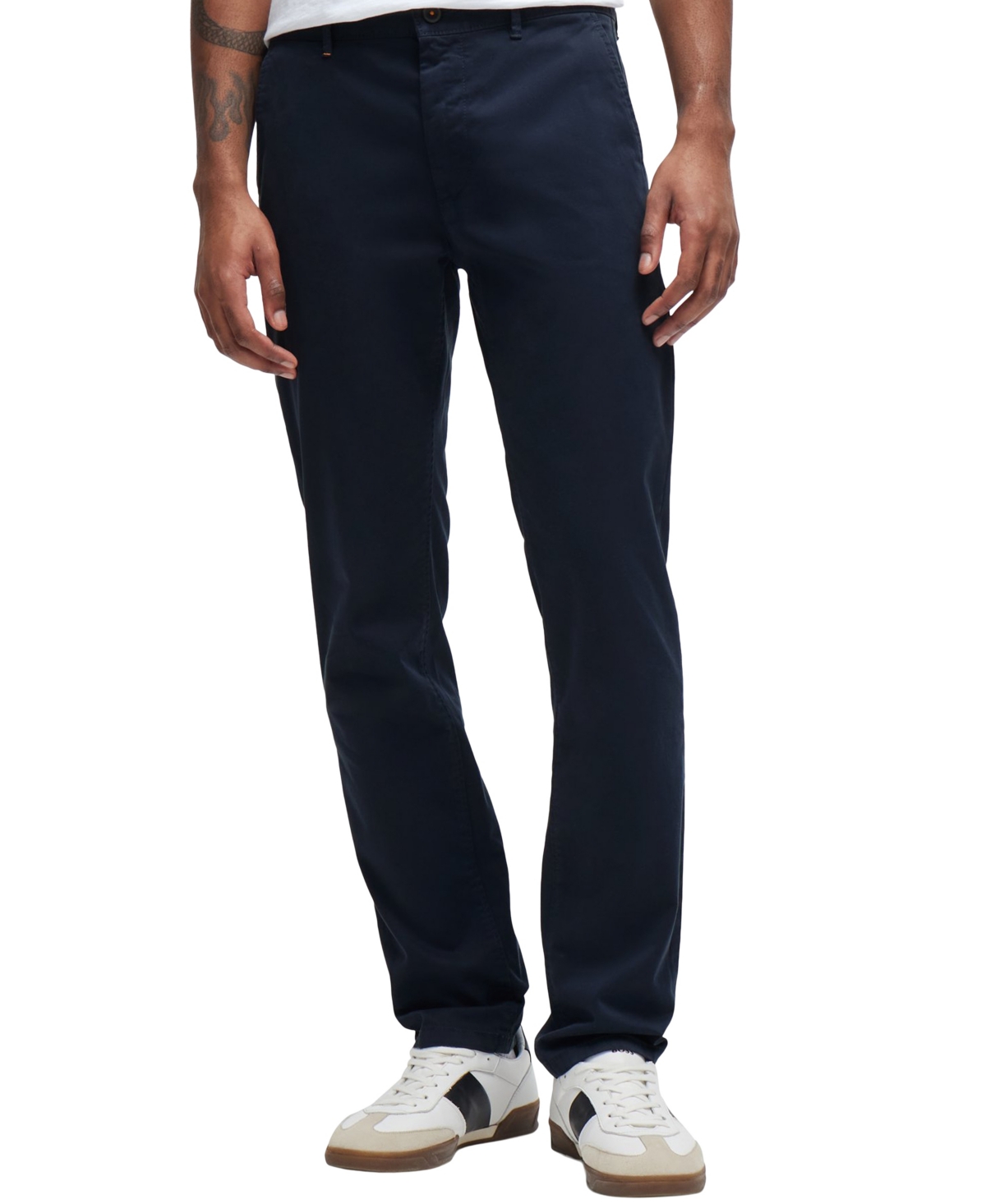 Click here for Boss by Hugo Boss Mens Stretch-Cotton Satin Slim-F... prices
