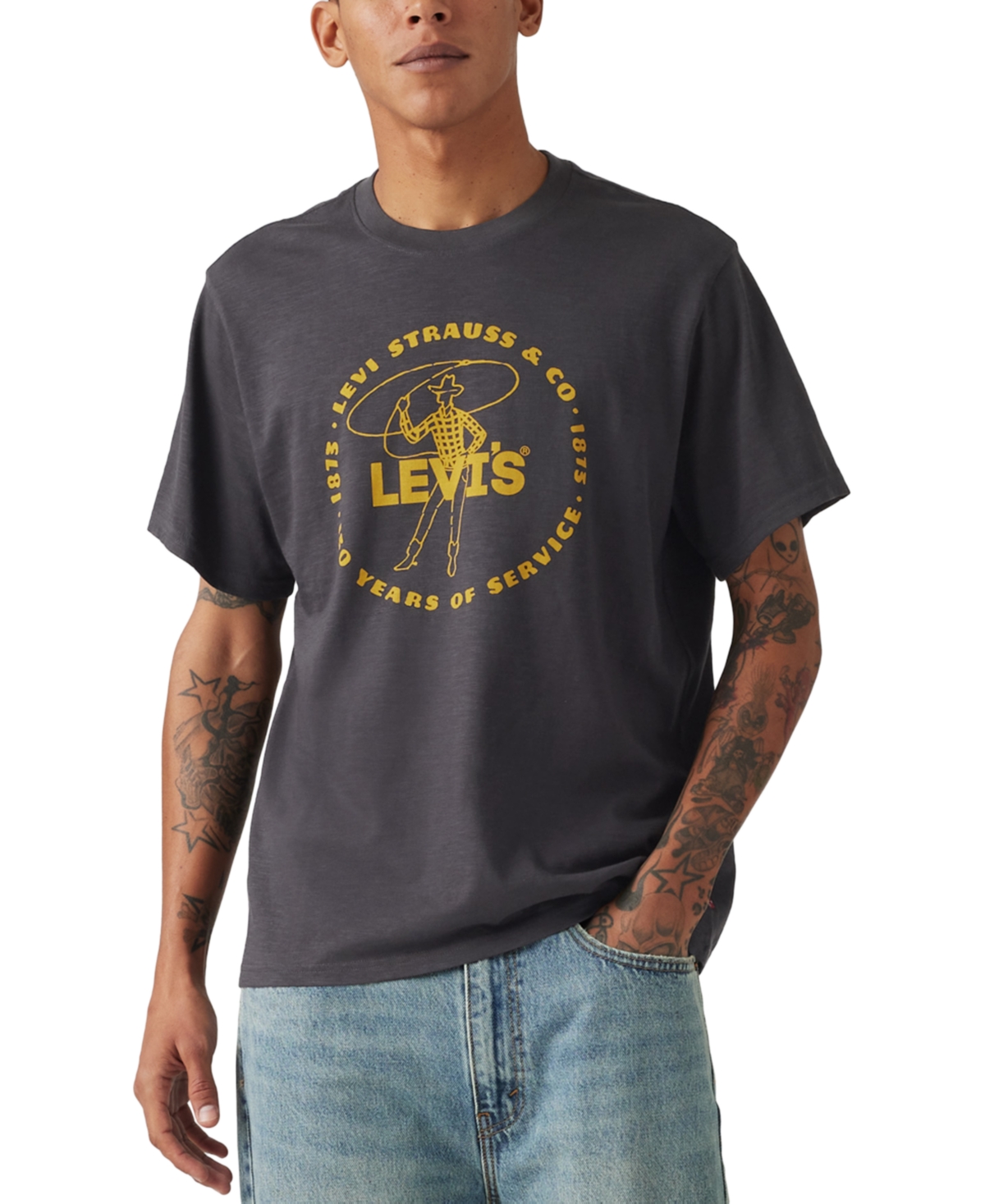 Click here for Levis Mens Relaxed-Fit Logo Graphic T-Shirts - Pha... prices