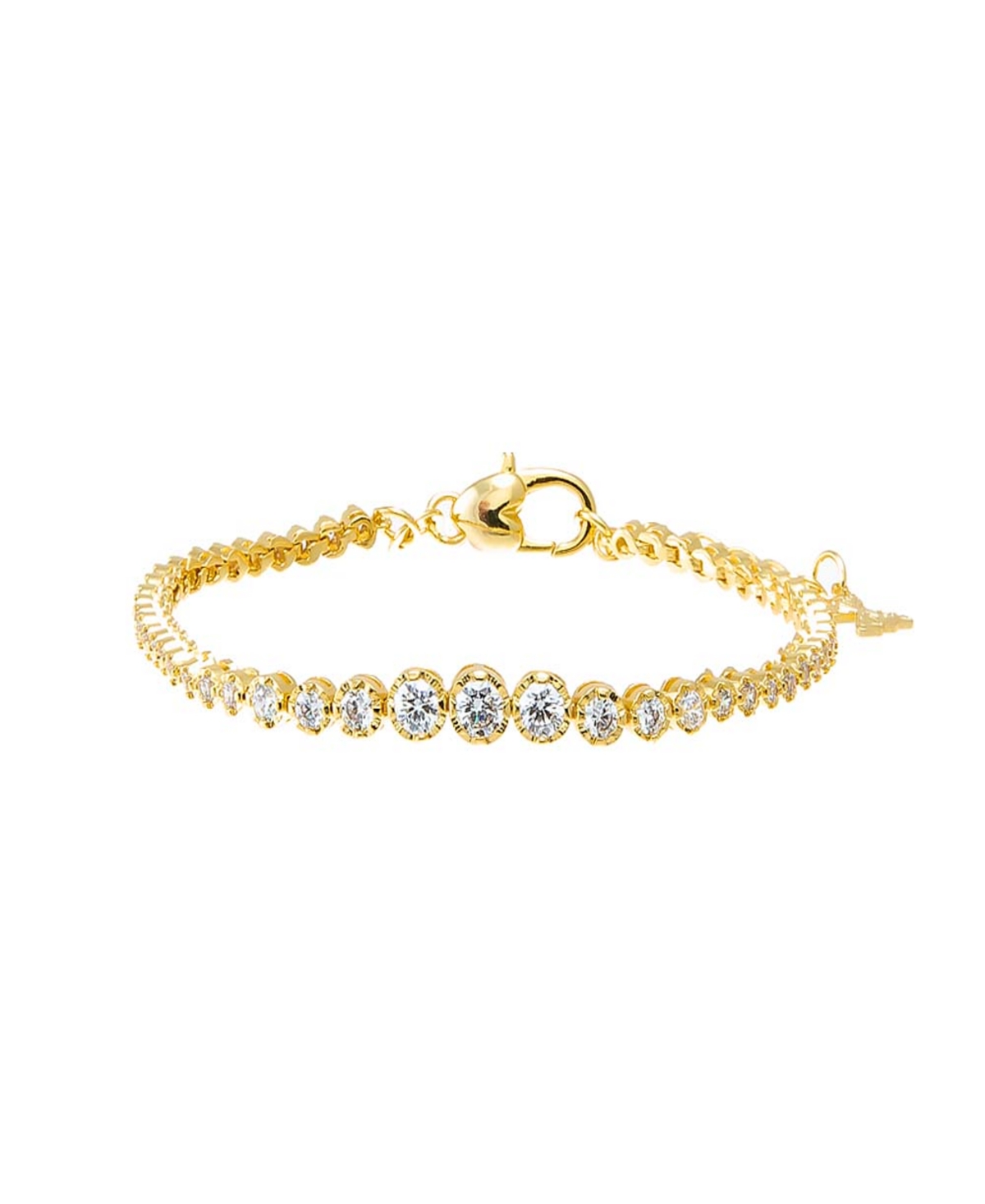 Click here for By Adina Eden Cubic Zirconia Bezel Graduated Tenni... prices