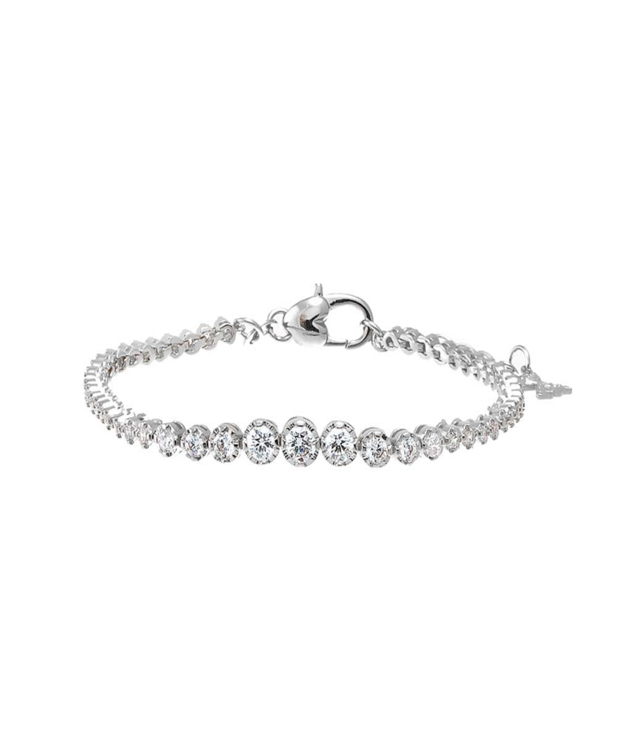 Click here for By Adina Eden Cubic Zirconia Bezel Graduated Tenni... prices