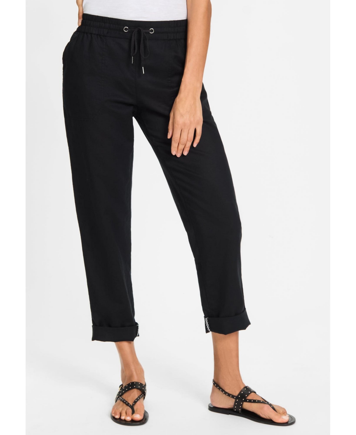 Click here for Olsen Womens Lisa Fit Straight Drawstring Pant - B... prices