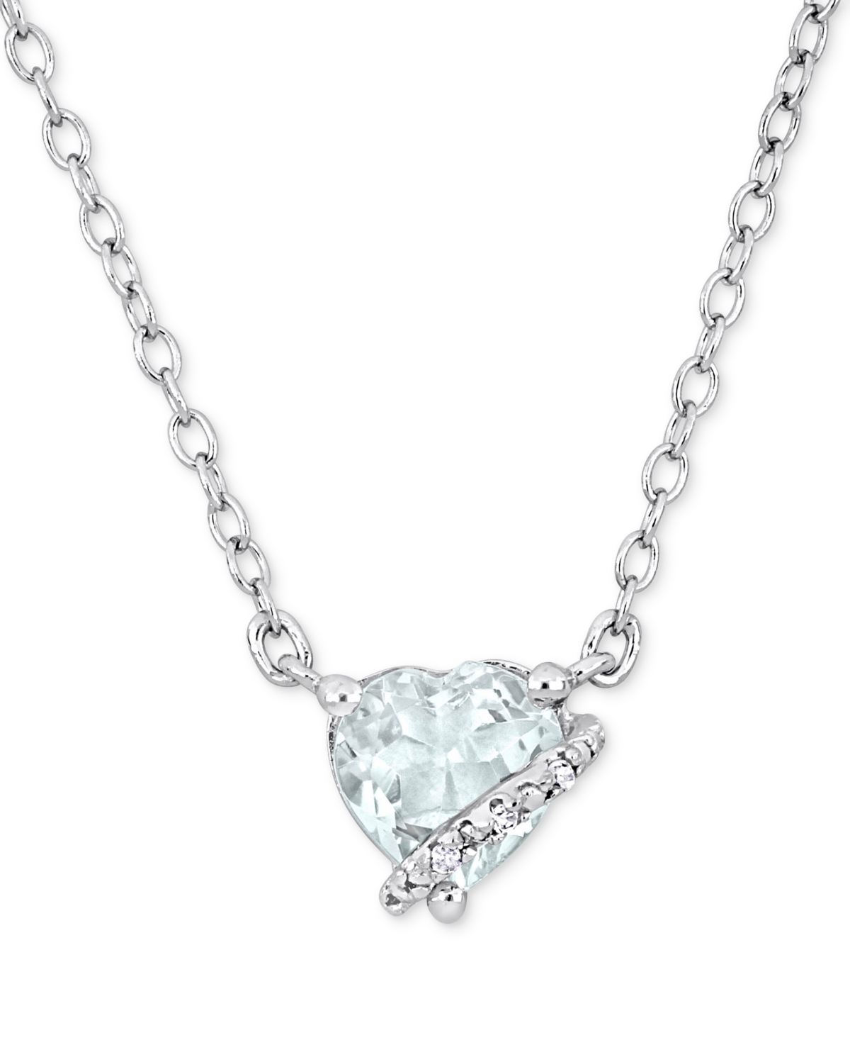 Click here for Gemstone Heart-Shaped Pendant Necklace in Sterling... prices