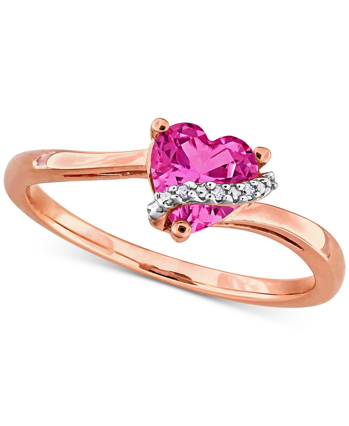 Click here for Gemstone Heart Ring in Sterling Silver - Pink Sapp... prices