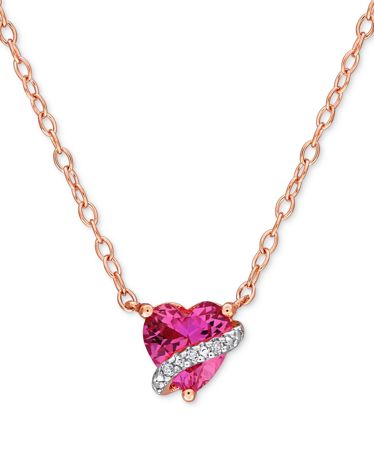 Click here for Gemstone Heart-Shaped Pendant Necklace in Sterling... prices