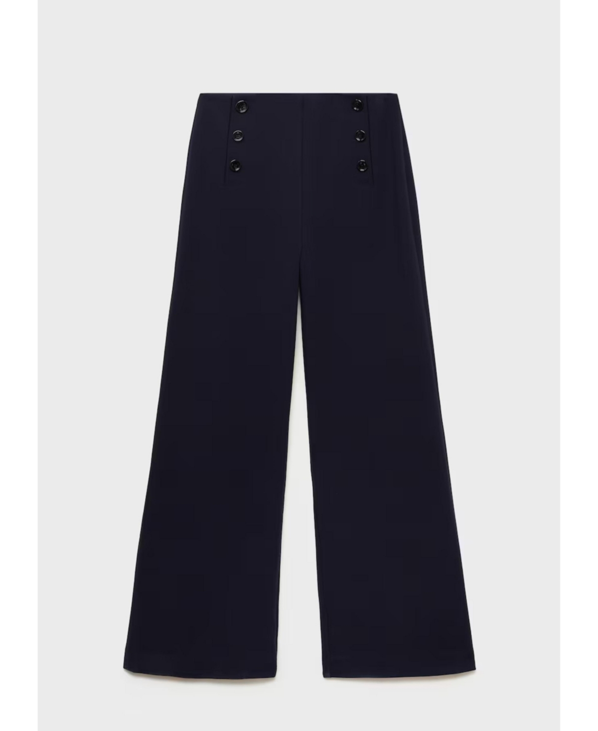 Click here for Mango Womens Buttons Detail Wide Leg Pants - Dark... prices