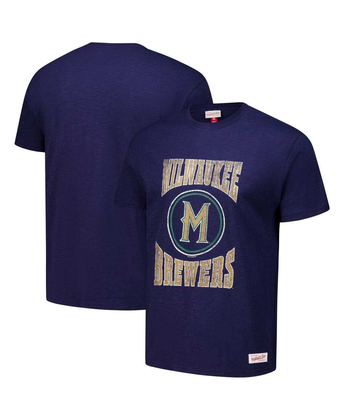 Click here for Mitchell & Ness Mens Navy Milwaukee Brewers Arched... prices