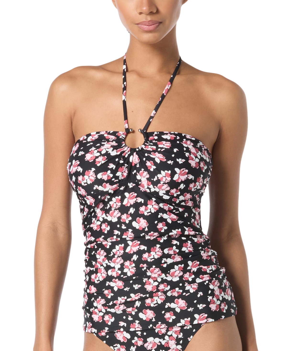 Click here for Michael Michael Kors Womens Floral-Print Bandeau T... prices