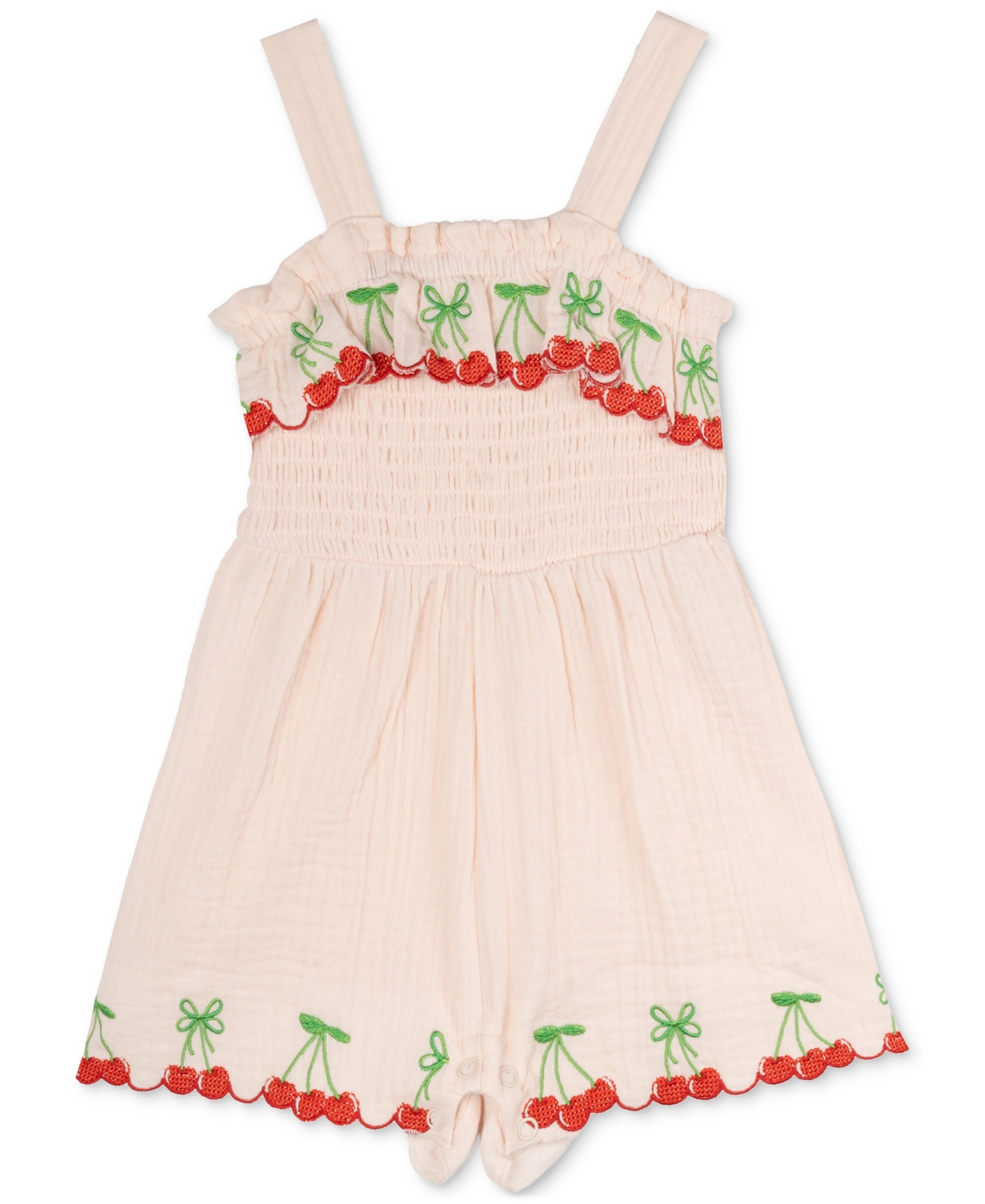 Click here for Rare Editions Baby Girls Cotton Cherry Embroidered... prices