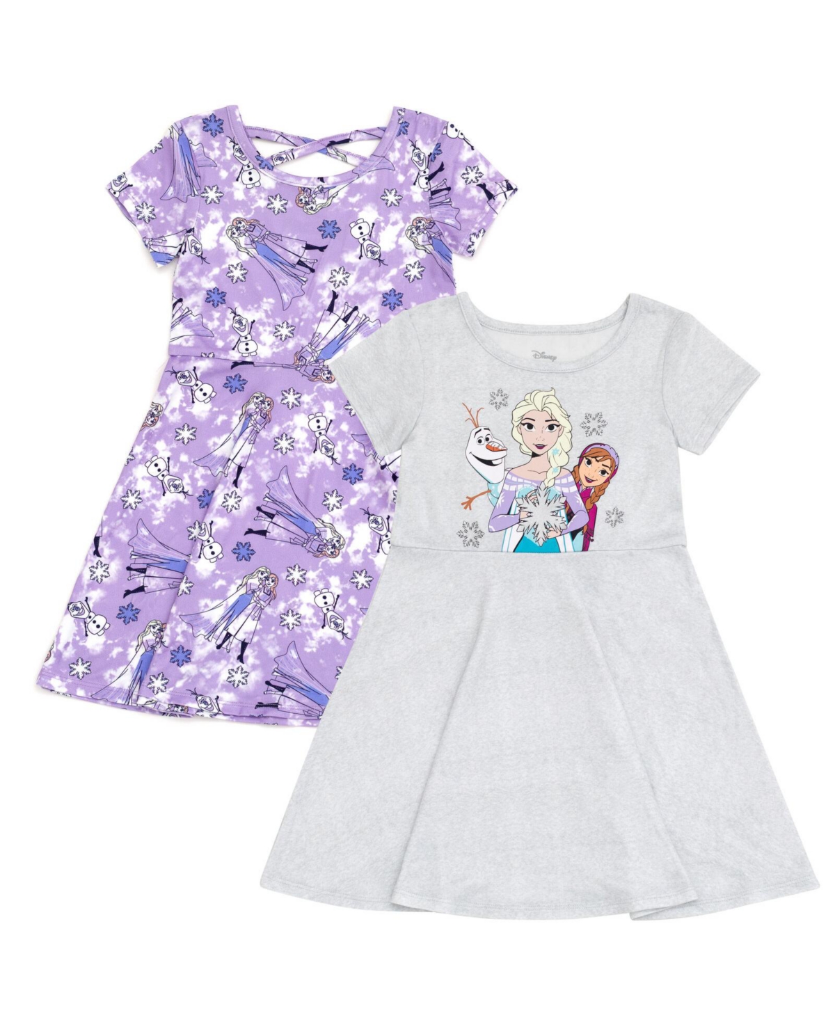 Click here for Frozen Girls 2 Pack Skater Dresses - Lavender / gr... prices