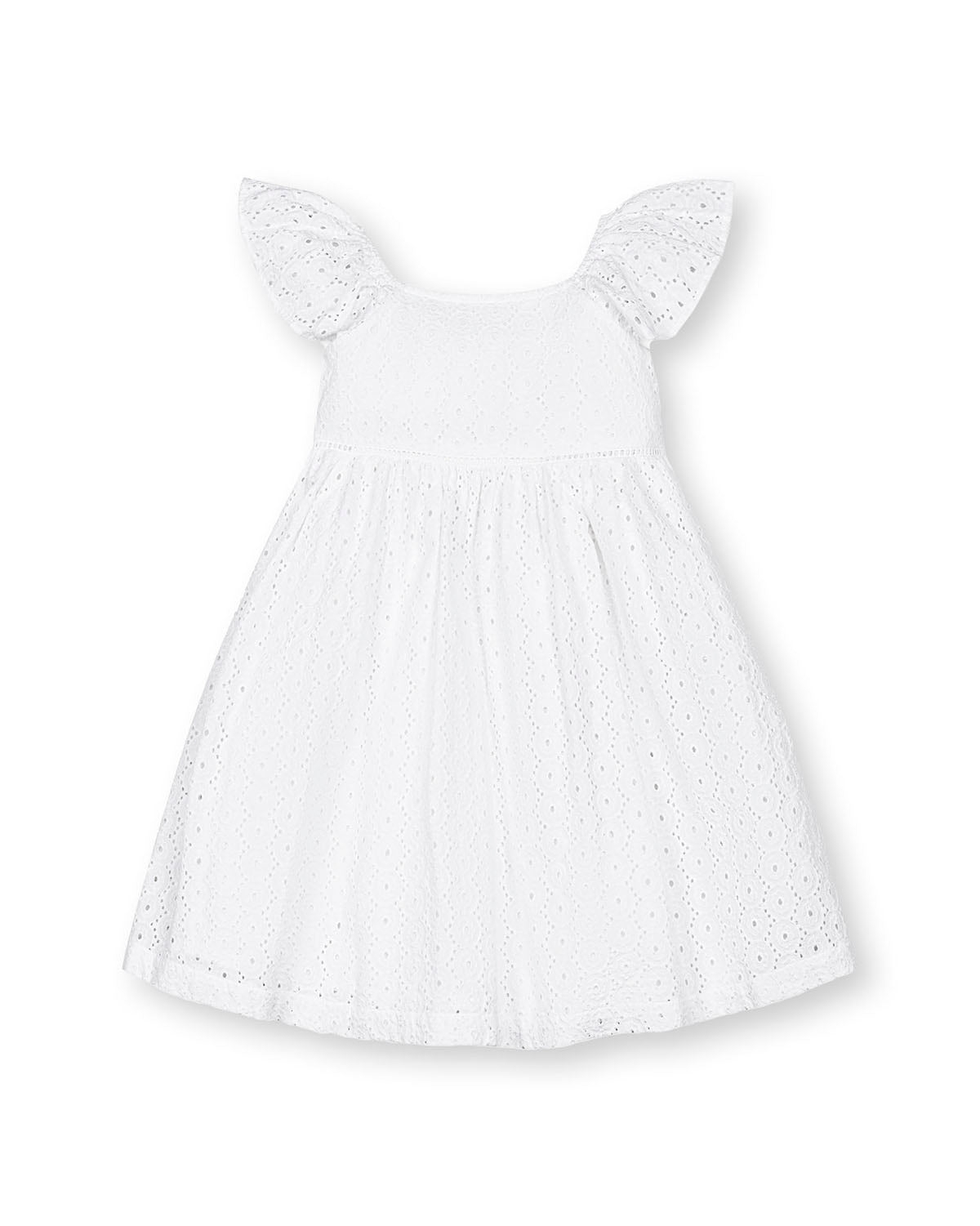 Click here for Hope & Henry Big Girls Flutter Sleeve Eyelet Dress... prices