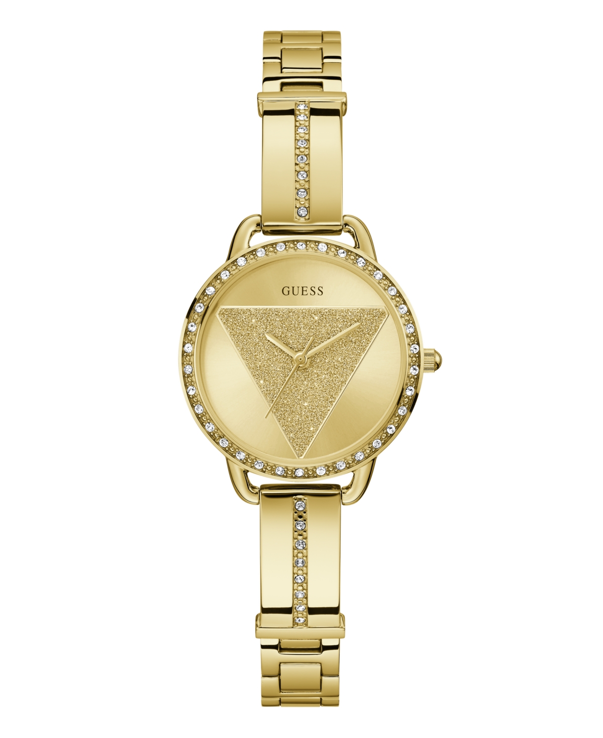 Click here for Guess Womens Analog Gold-Tone Stainless Steel Watc... prices