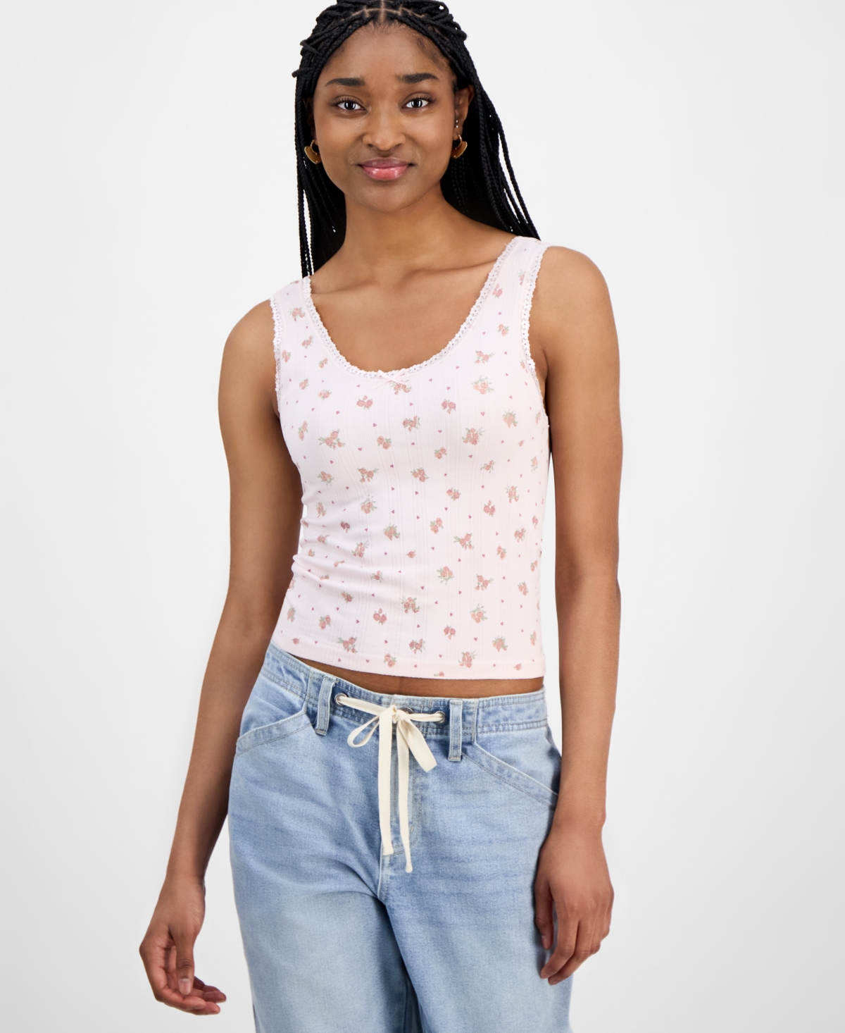 Click here for Hippie Rose Juniors Printed Scoop-Neck Tank - Pink... prices