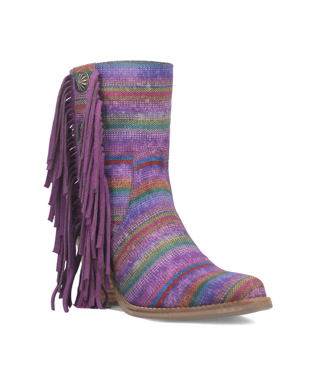 Click here for Dingo Womens Chili Pepper Leather Booties - Purple... prices