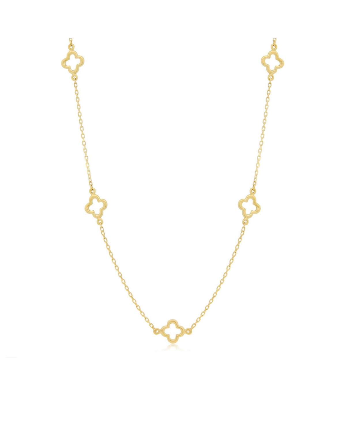 Click here for The Lovery Mini Gold Open Clover Necklace 14K Gold... prices