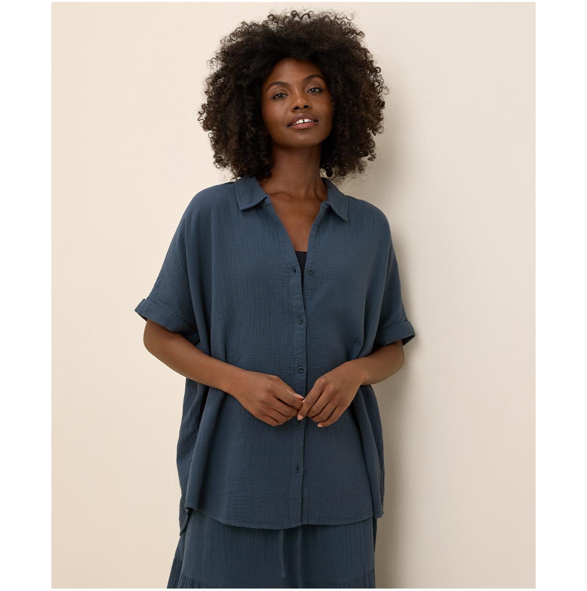 Click here for Pact Womens Organic Cotton Coastal Double Gauze Ov... prices