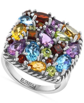 EFFY® Multi-Gemstone Statement Ring (7 ct. t.w.) in Sterling Silver - Macy's
