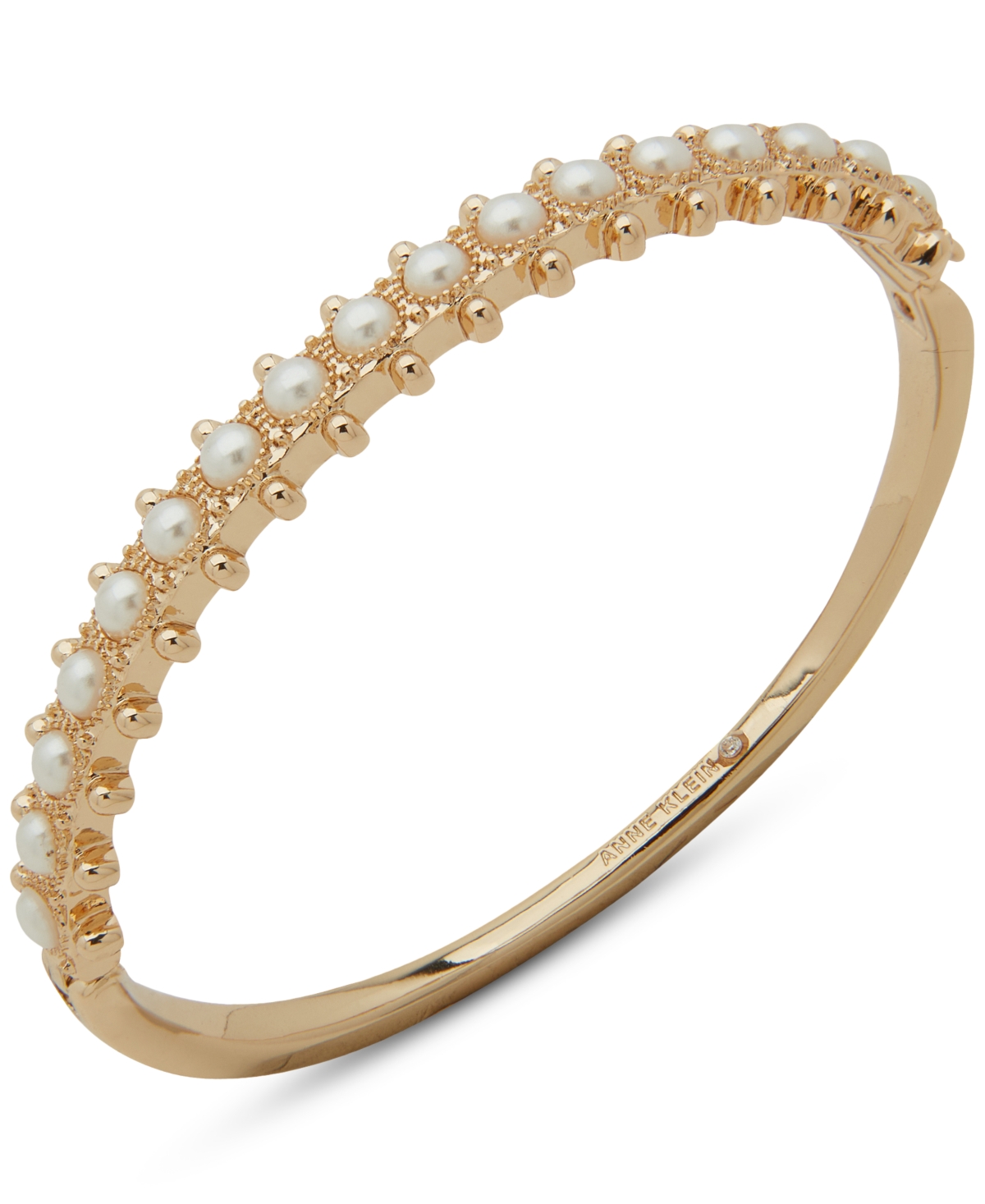 Click here for Anne Klein Gold-Tone Imitation Pearl Bangle Bracel... prices