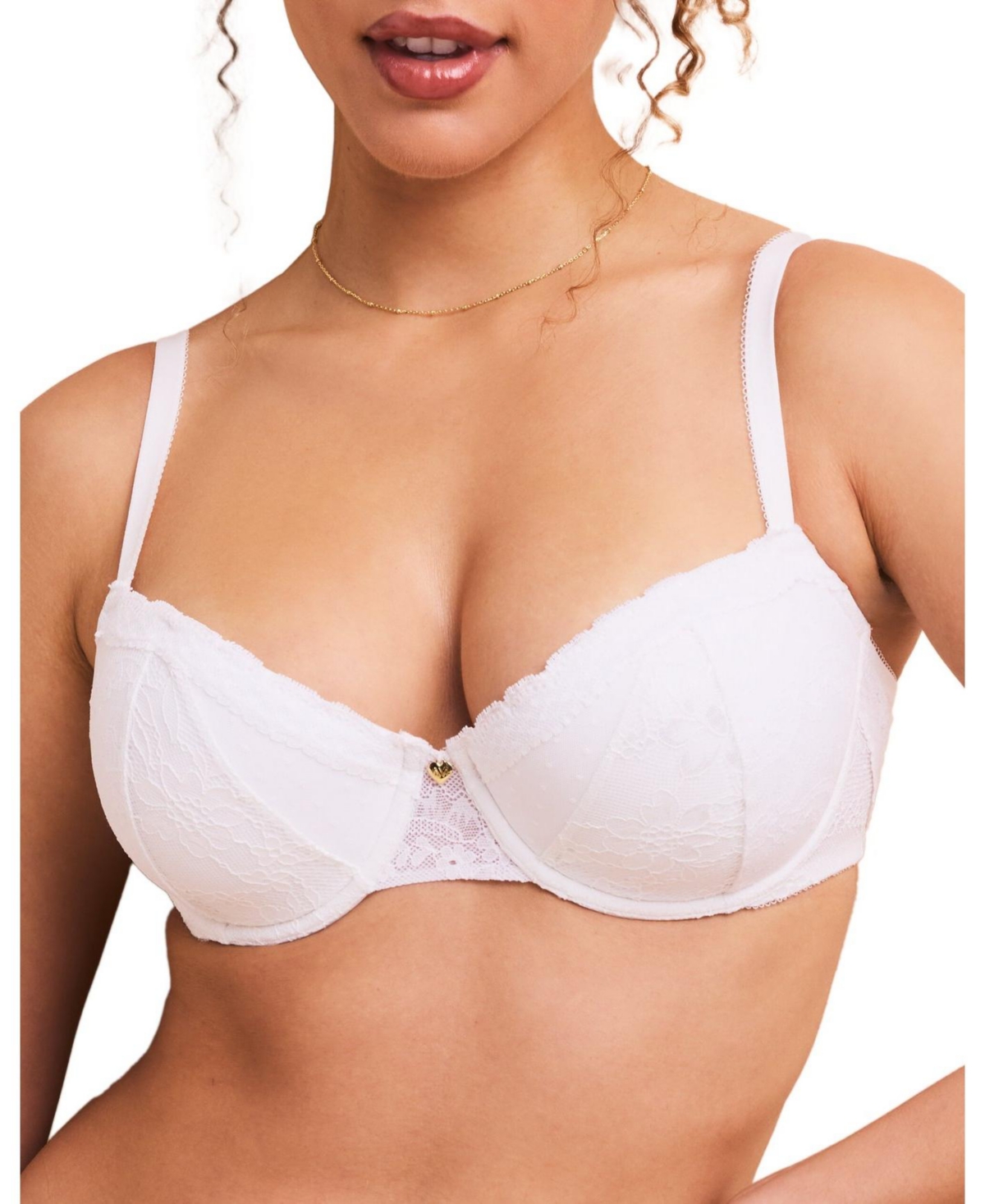 Click here for Adore Me Womens Lucie Contour Balconette Bra - Whi... prices