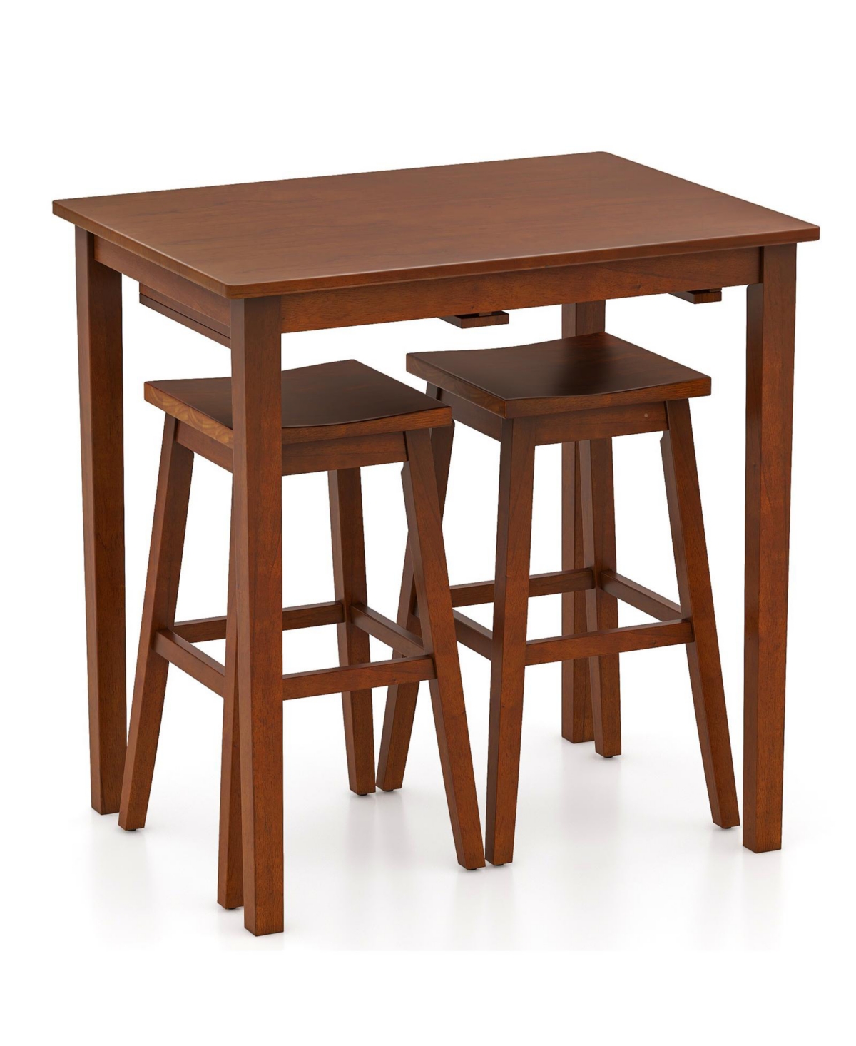 Click here for 3-Piece Bar Table Set with Pub Table and 2 Saddle... prices