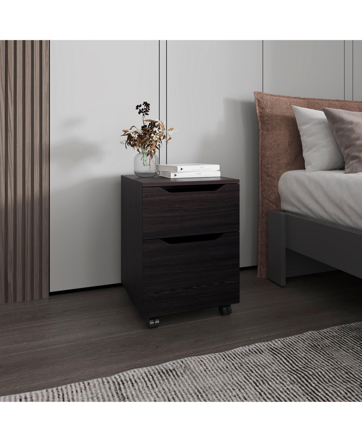 Click here for Newriver Nightstand with 1 Door and 1 Drawer   Wen... prices