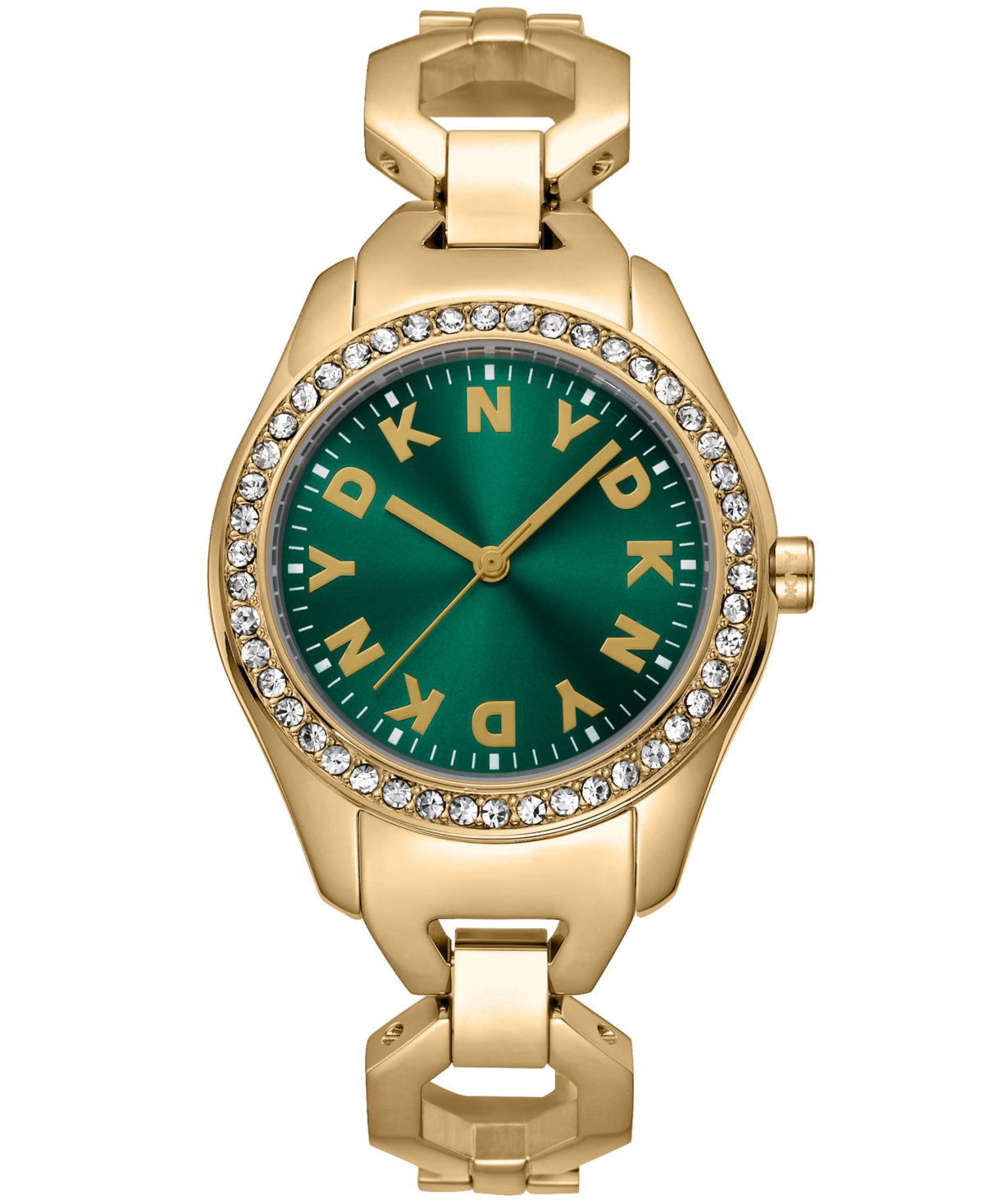 Click here for Dkny Womens Astoria Midi Glitz Gold-Tone Stainless... prices