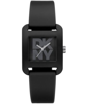 DKNY Women's City Black Silicone Strap Watch, 37mm - Macy's