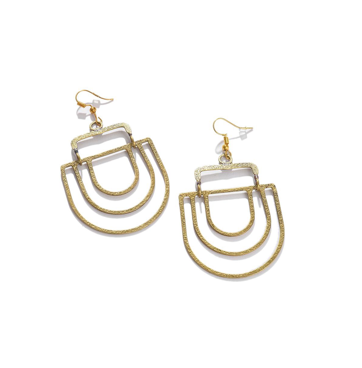 Click here for Sohi Womens Textured Drop Earrings - Gold prices