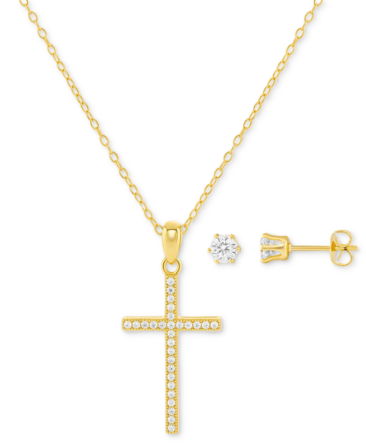 Click here for Giani Bernini Cubic Zirconia Cross Pendant Necklac... prices