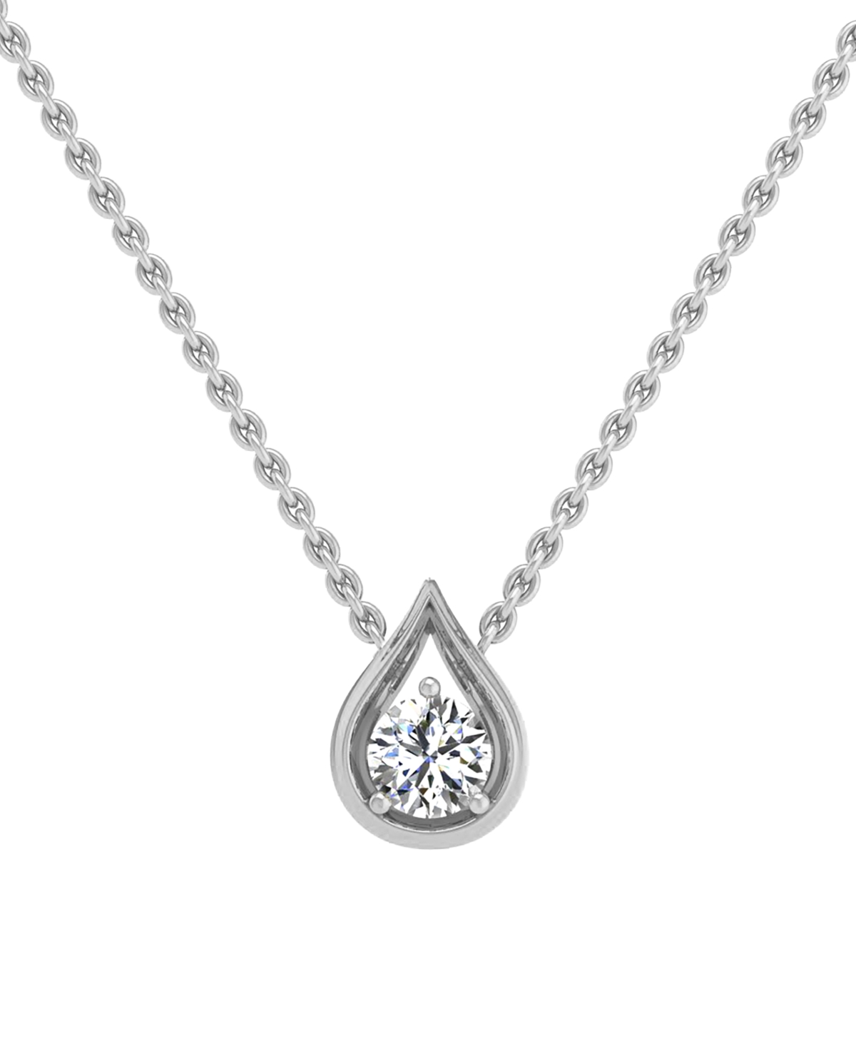 Click here for Diamond Tear-Shape 18 Pendant Necklace (1/3 ct. t.... prices