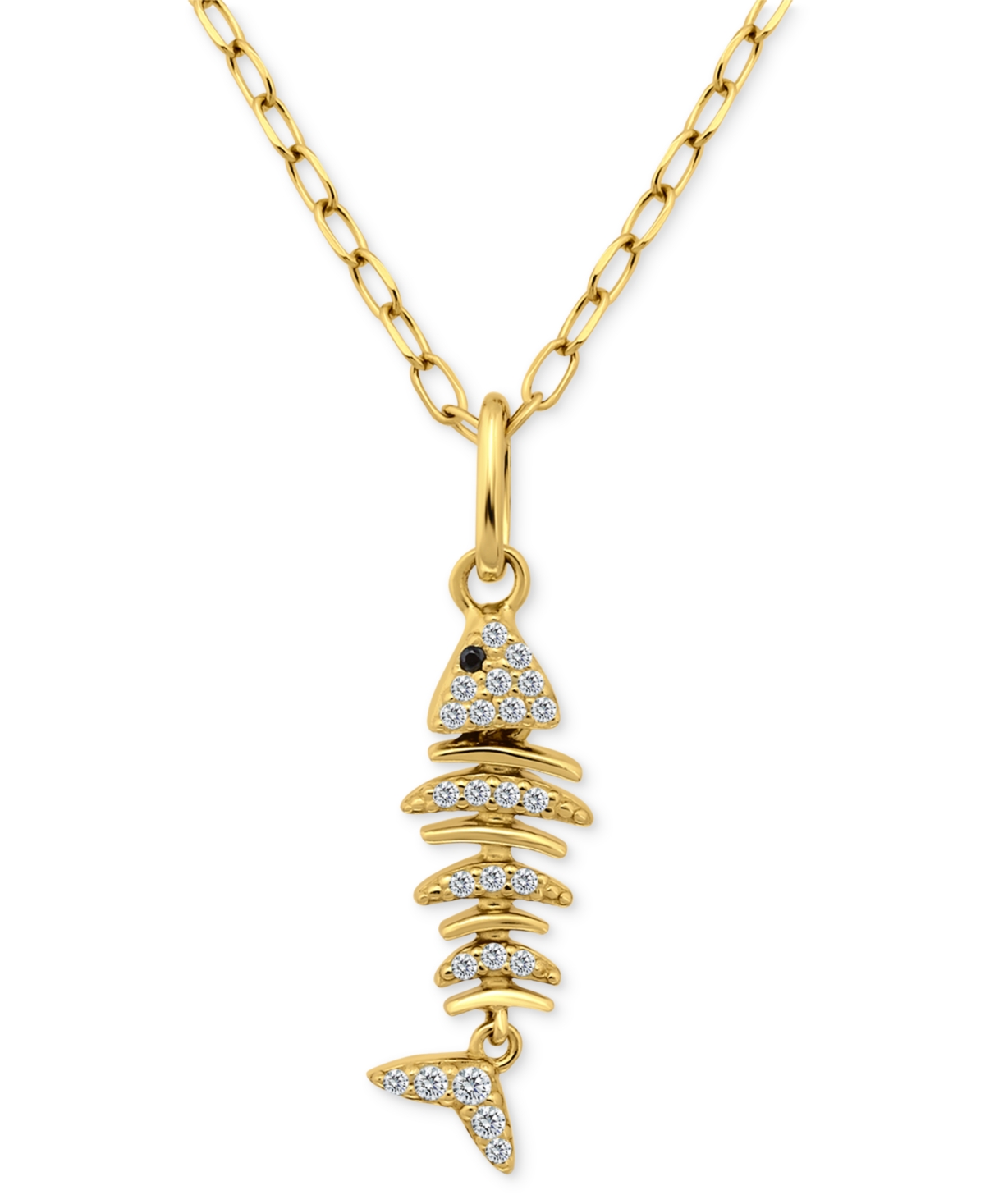 Click here for Giani Bernini Cubic Zirconia Fishbone Pendant Neck... prices