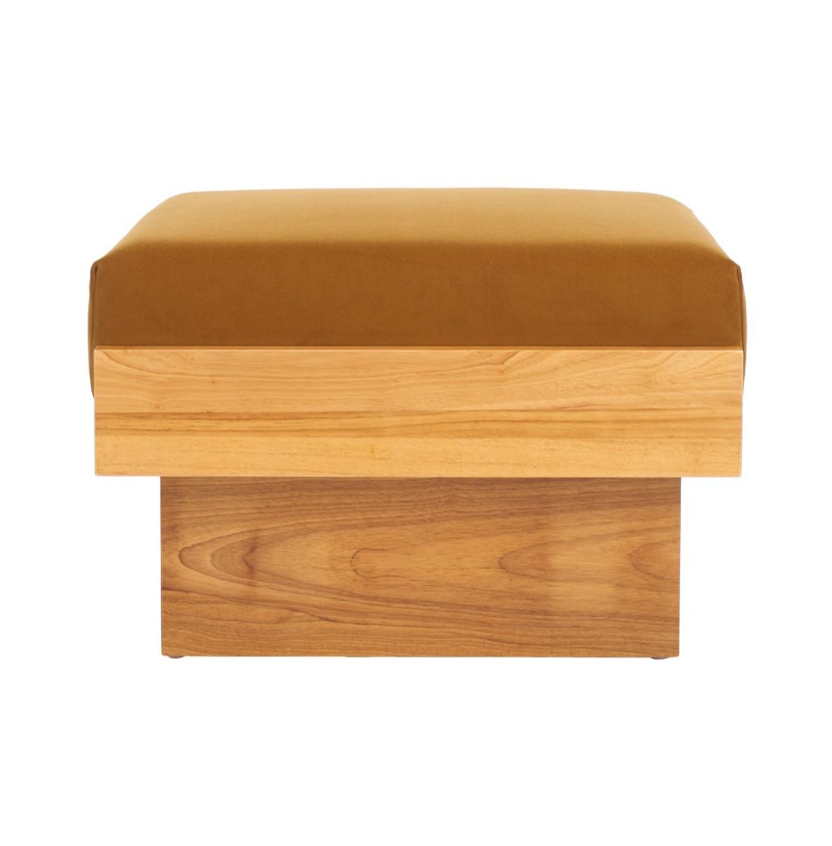Click here for Tarilynn Ottoman - Mustard / natural prices