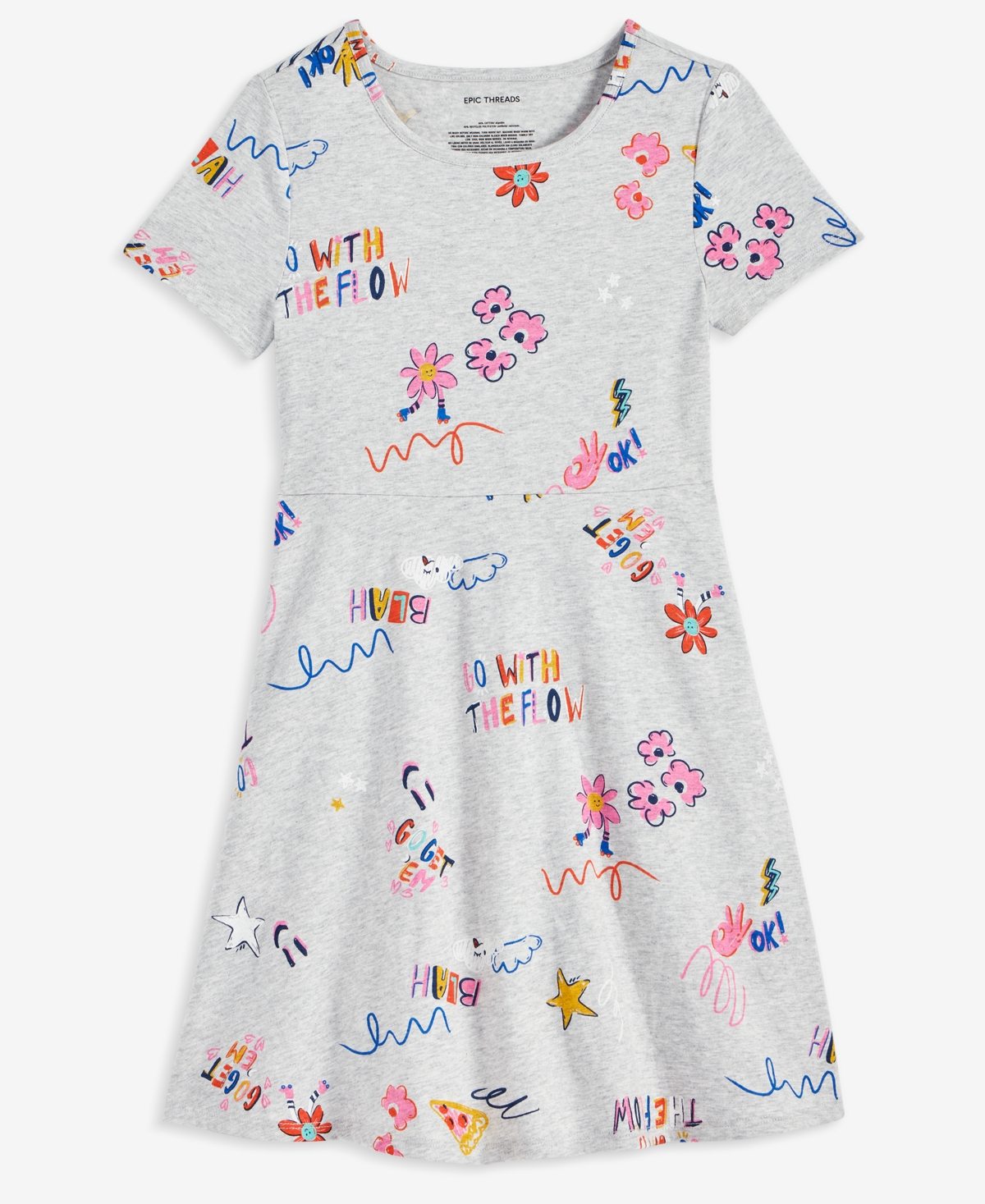 Click here for Epic Threads Little & Big Girls Doodle-Print Skate... prices