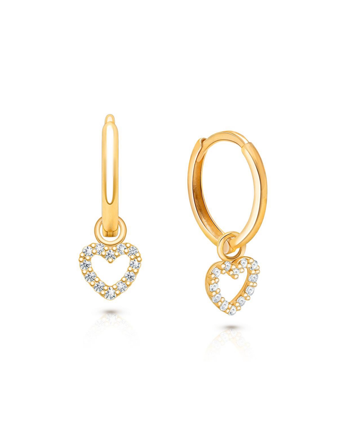 Click here for Tiny Blessings Childrens 14K Gold Pave Heart Drop... prices