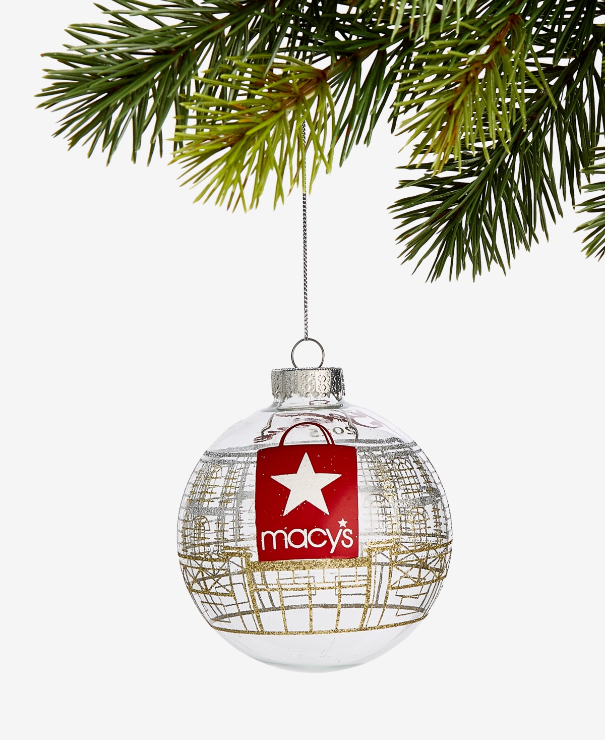 Click here for Holiday Lane Macys Glass Glittered Ball Ornament... prices