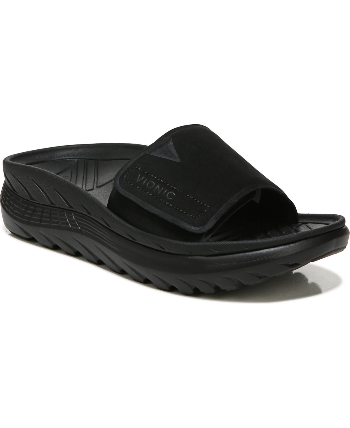 Click here for Vionic Unisex Rejuvenate Recovery Sandals - Black/... prices