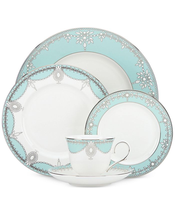 Marchesa by Lenox Empire Pearl Turquoise Bone China 5-Pc. Place Setting ...