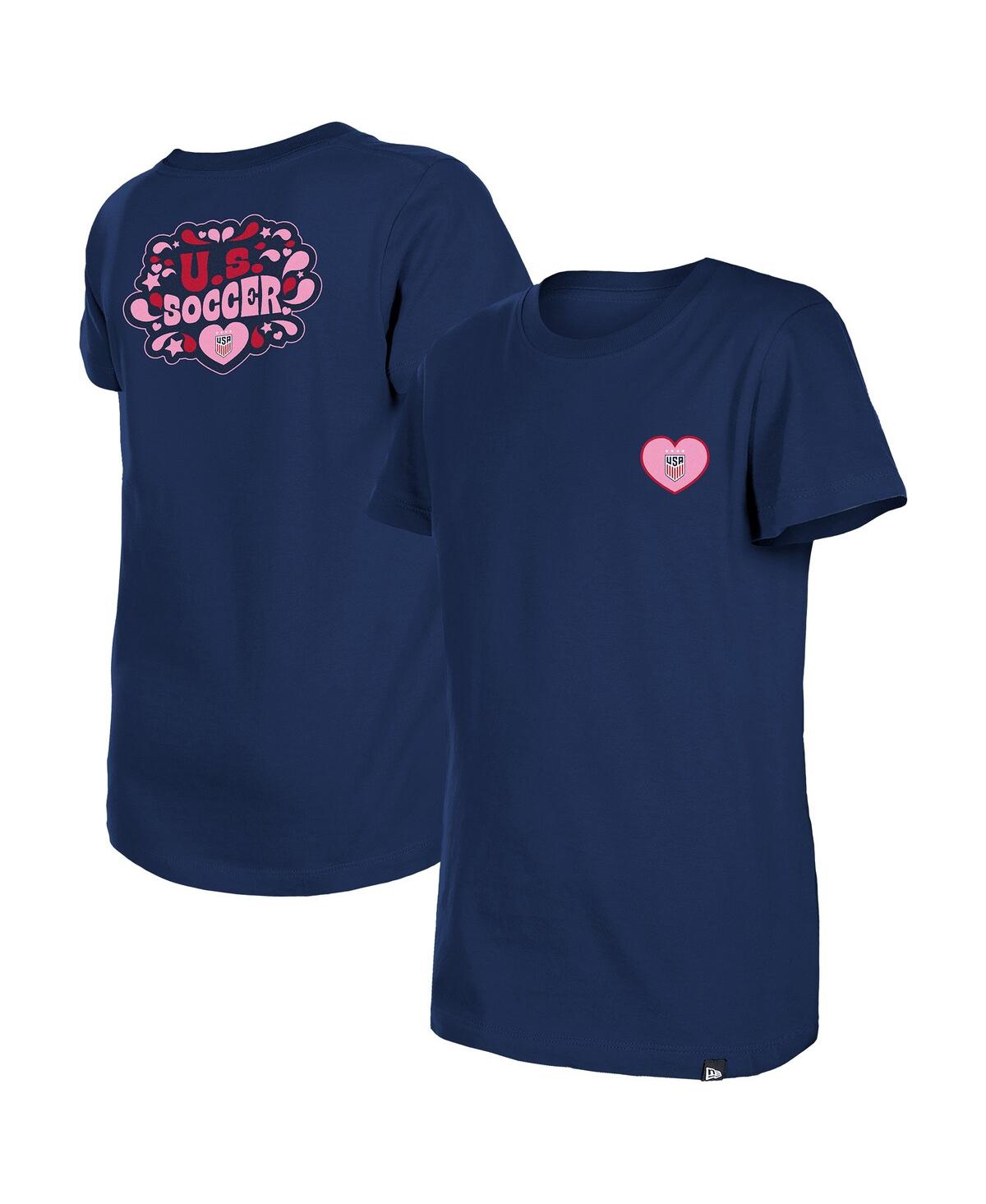 Click here for New Era Big Girls Navy Uswnt Bubble Heart T-Shirt... prices