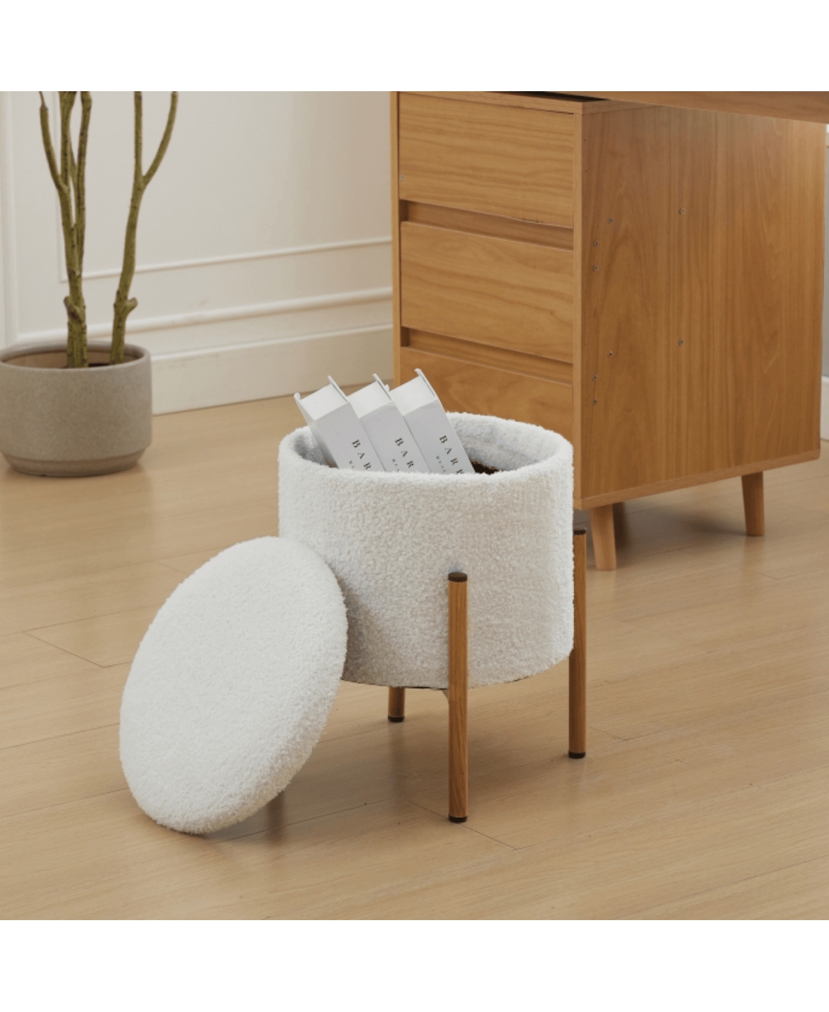 Click here for Modern Round Storage Ottoman with Removable Lid an... prices