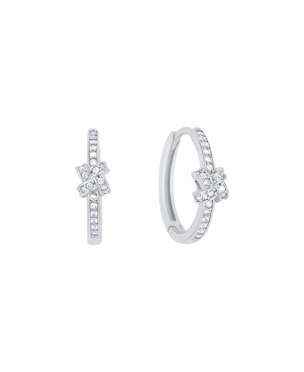 Click here for And Now This Cubic Zirconia Knot Hoop Earrings - S... prices