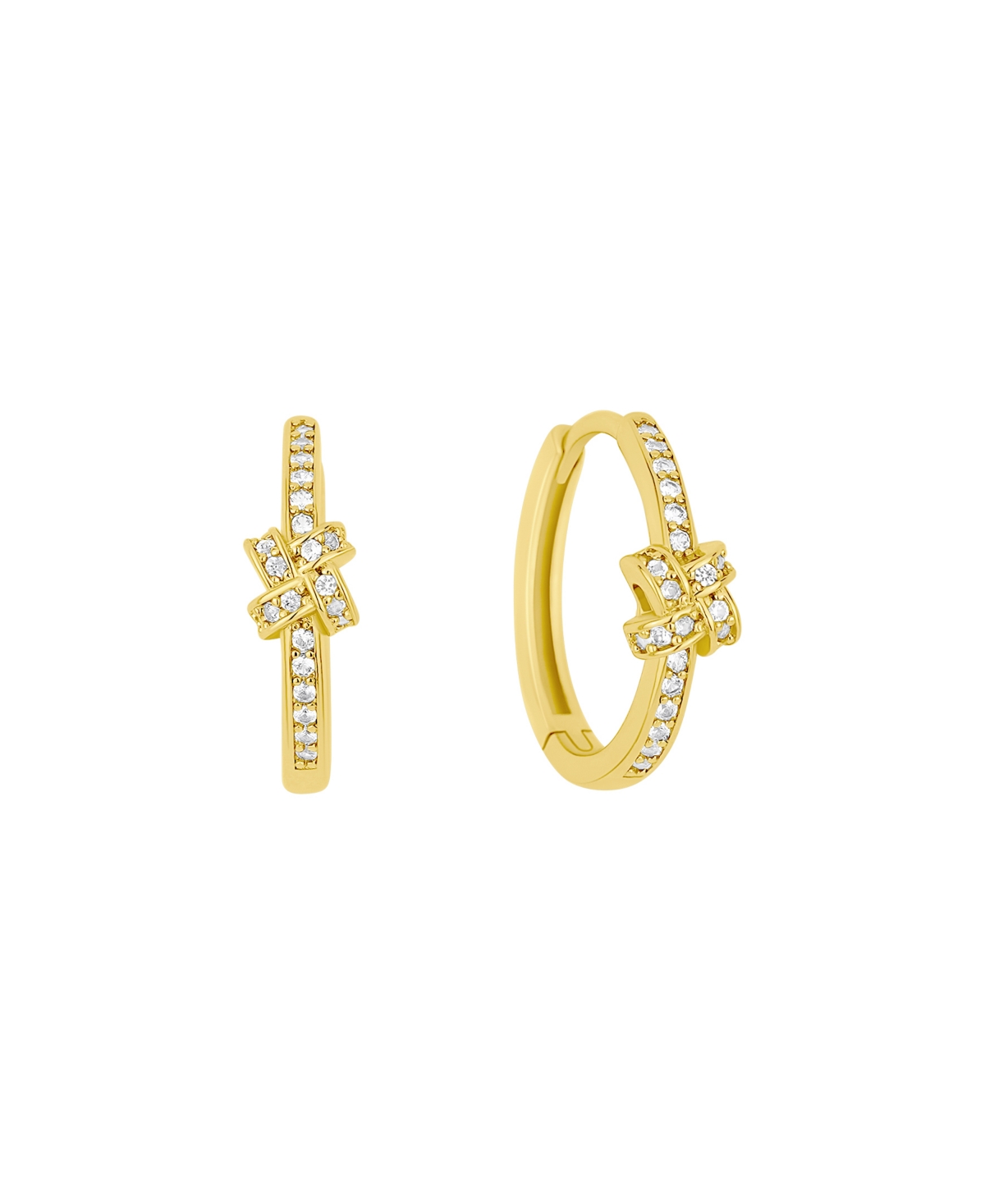 Click here for And Now This Cubic Zirconia Knot Hoop Earrings - G... prices