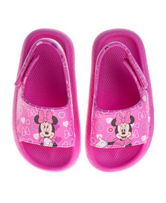 Disney Toddler Girls Minnie Mouse Hook and Loop Backstrap Slides - Macy's