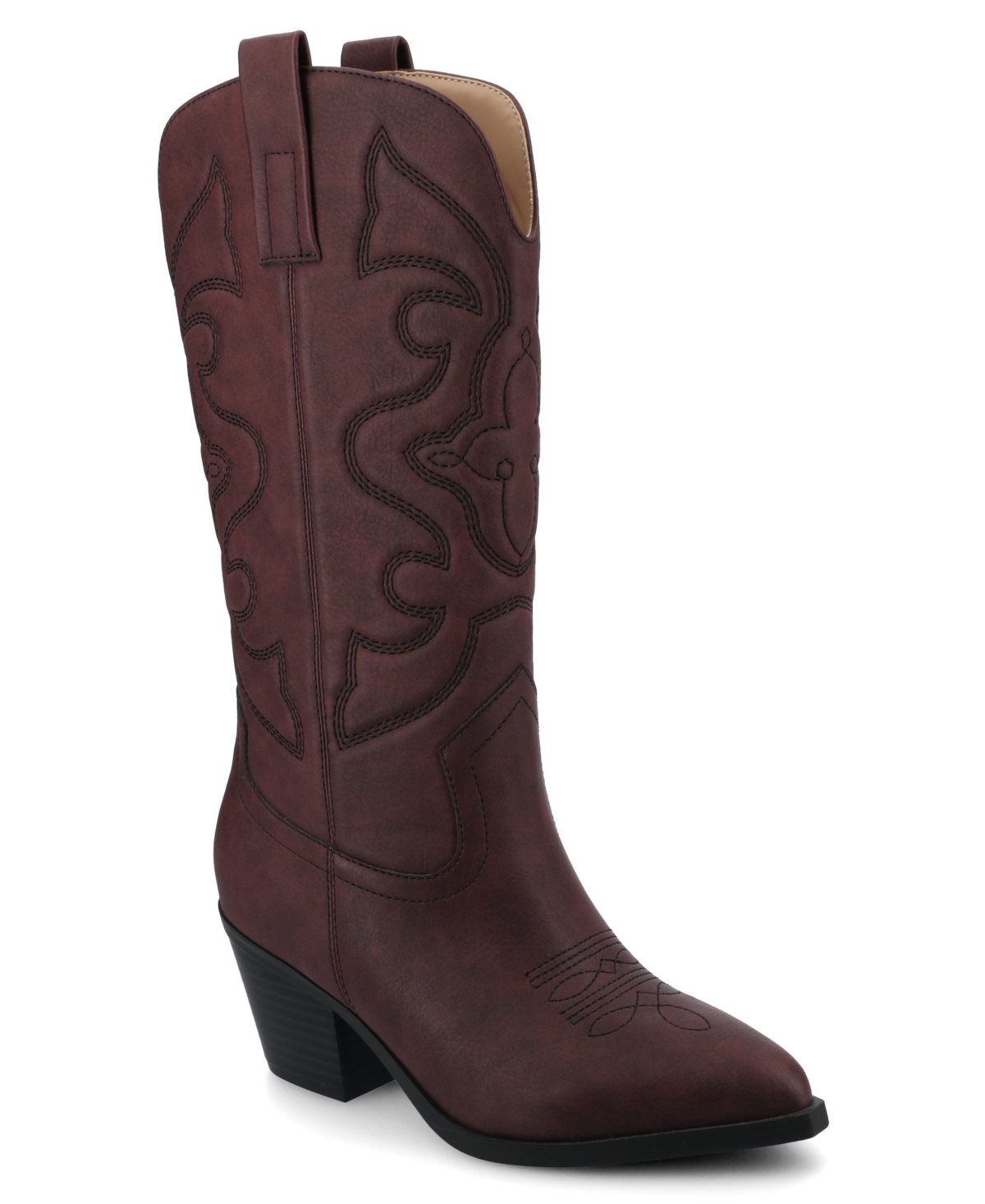 Journee Collection Womens Chantry Pull On Boots - Oxblood