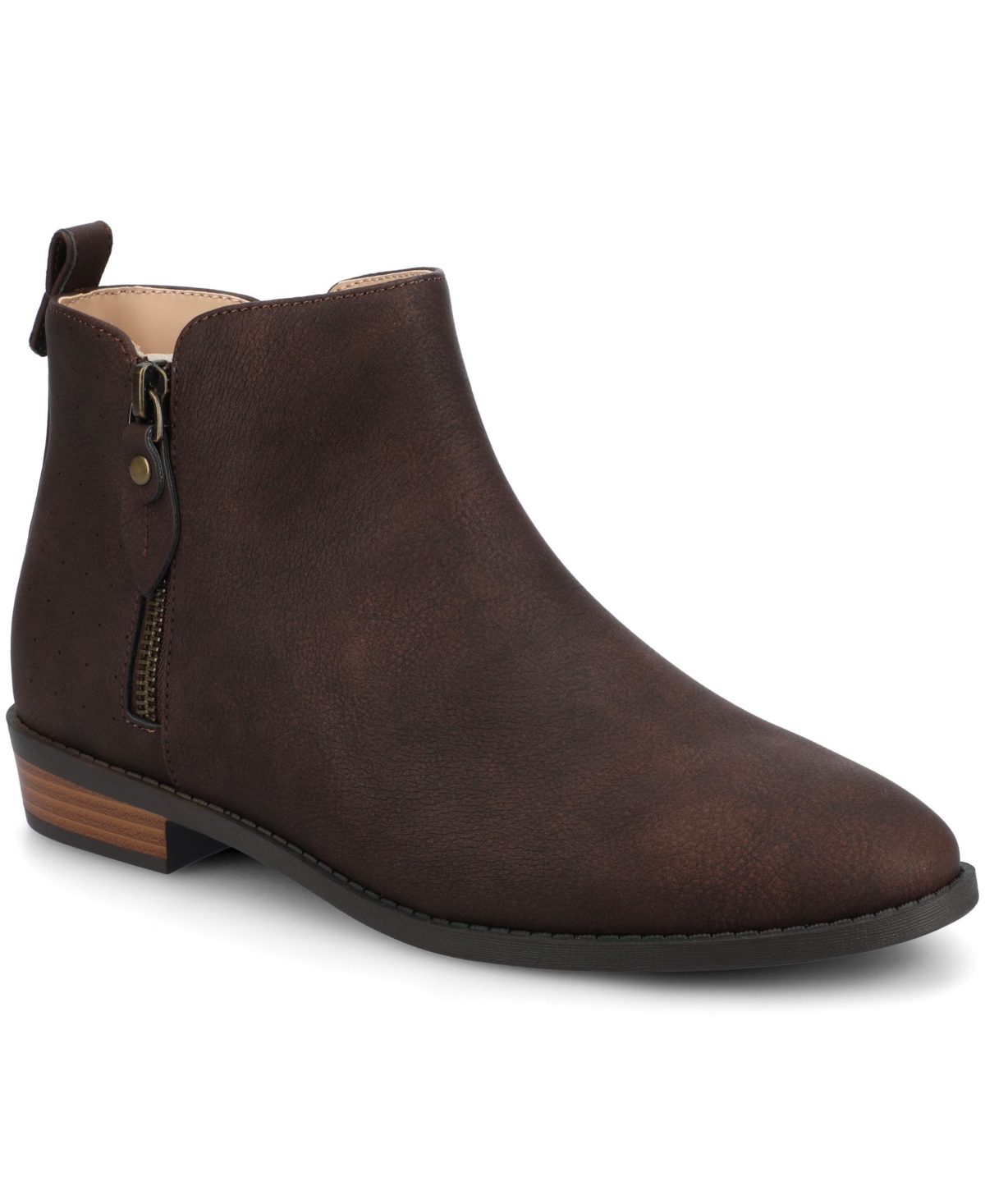 Click here for Journee Collection Womens Ellis Stacked Heel Booti... prices