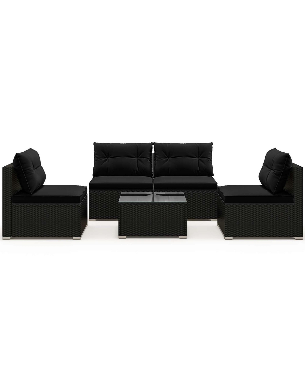 Click here for 5 Piece Outdoor Furniture Set with Seat & Back Cus... prices
