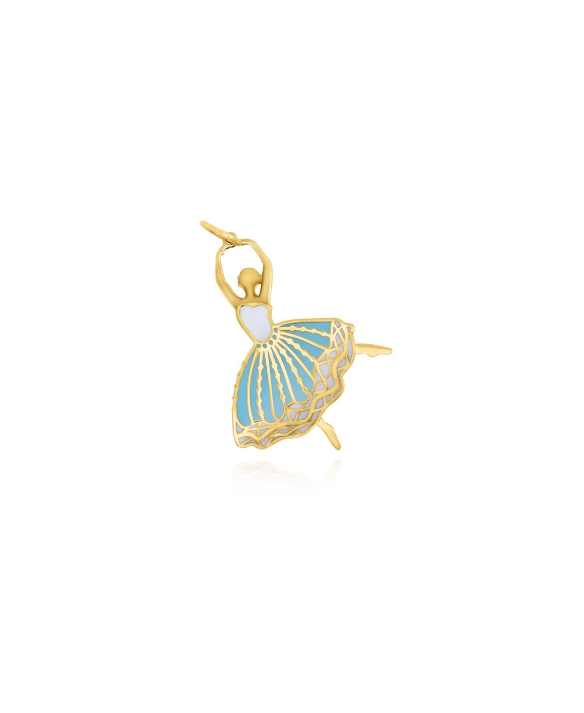 Click here for The Lovery Enamel Ballerina Charm 14K Gold - Blue... prices