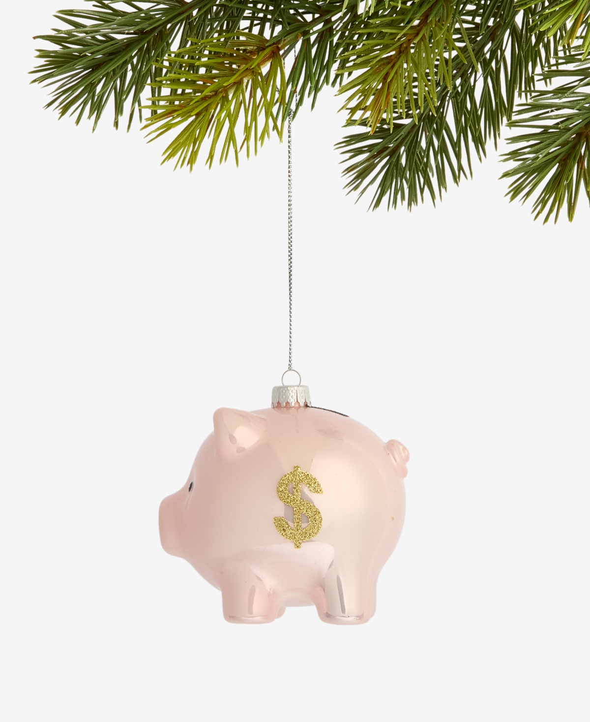 Click here for Holiday Lane Eclectic Charm Glass Piggy Bank Ornam... prices